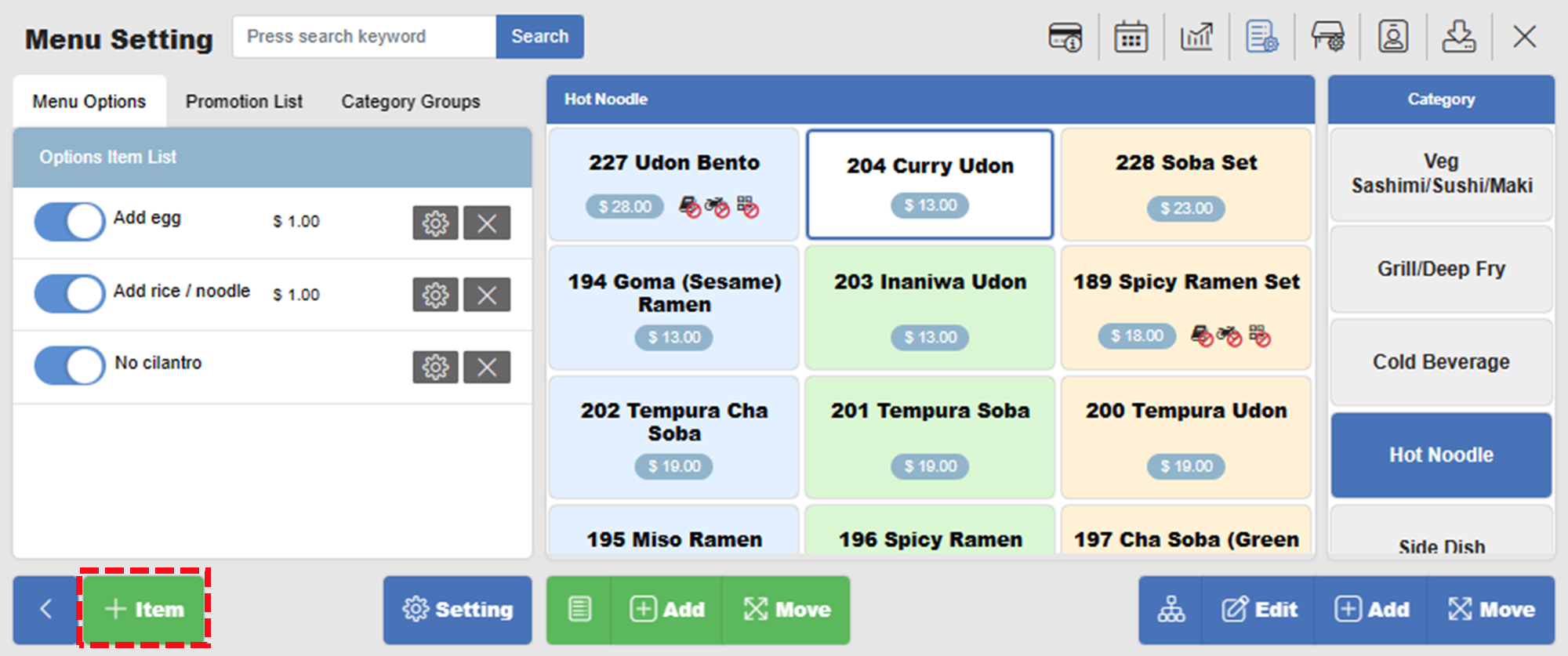 Menu Options (spicy level, add-ons, etc.) - Nstory Insider