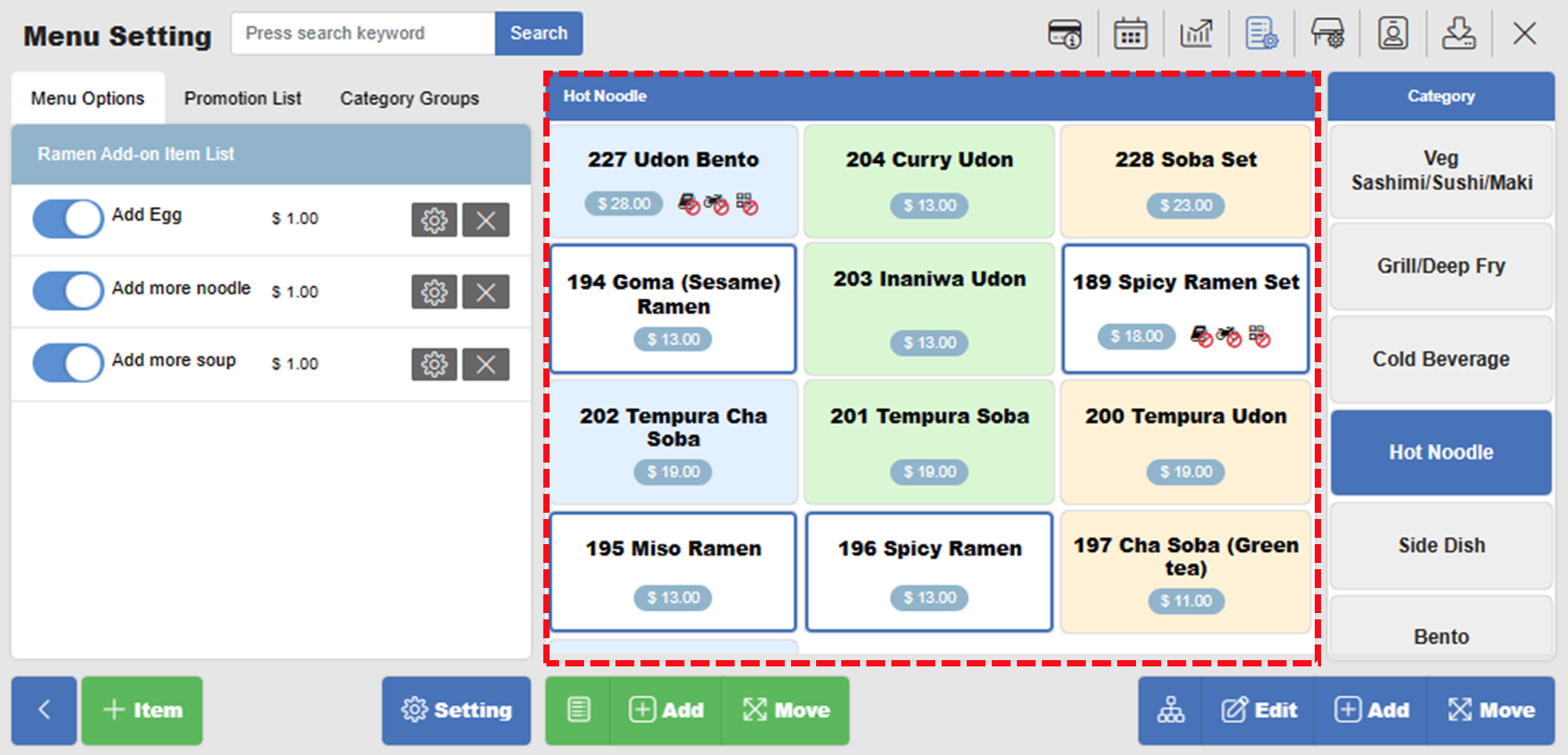 Menu Options (spicy level, add-ons, etc.) - Nstory Insider
