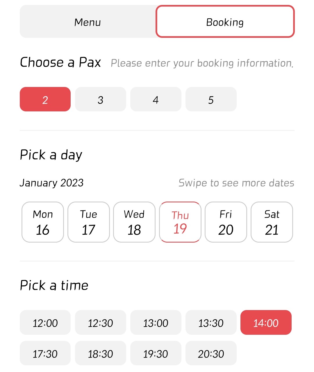 Booking Tables - Nstory Insider